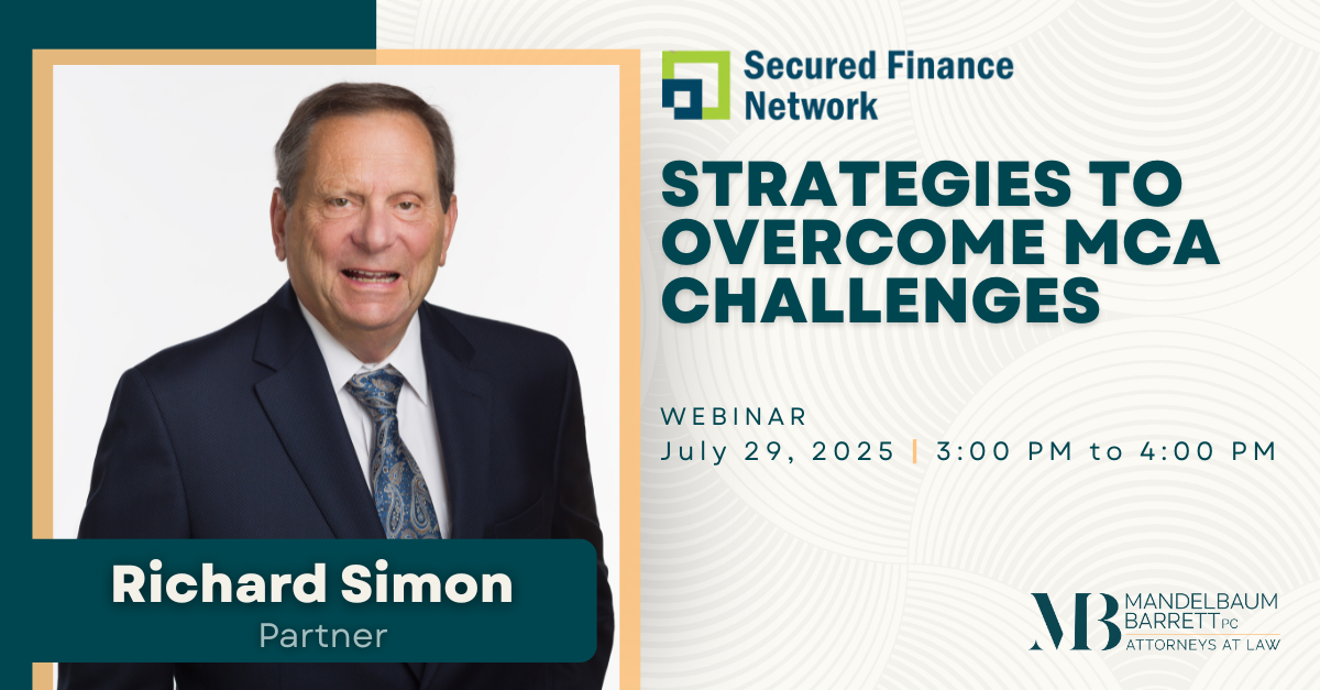 Richard Simon to Moderate The Secured Finance Network’s Discussion on ...